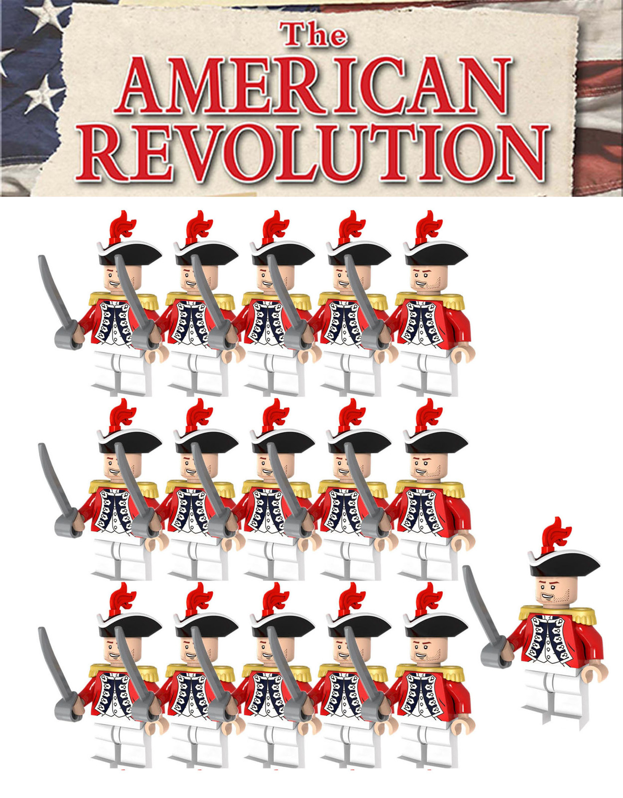 The American Revolutionary War British Redcoat Solders Set D 16 ...