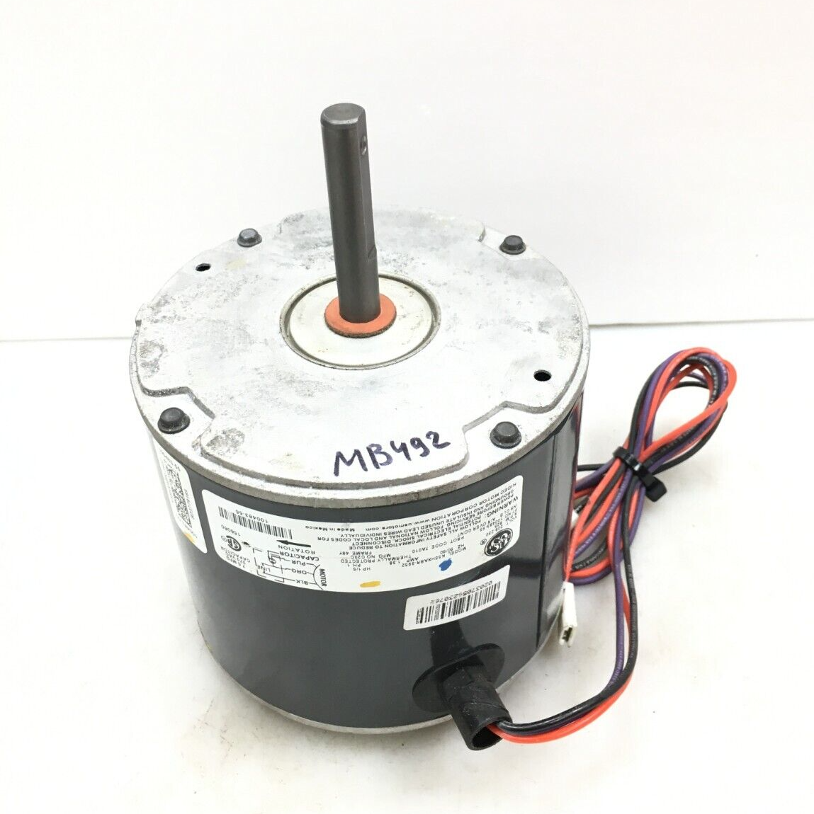 US Motors K55HXABR-3952 Blower Motor 208/230V 1/5HP 825RPM 100483-55 ...