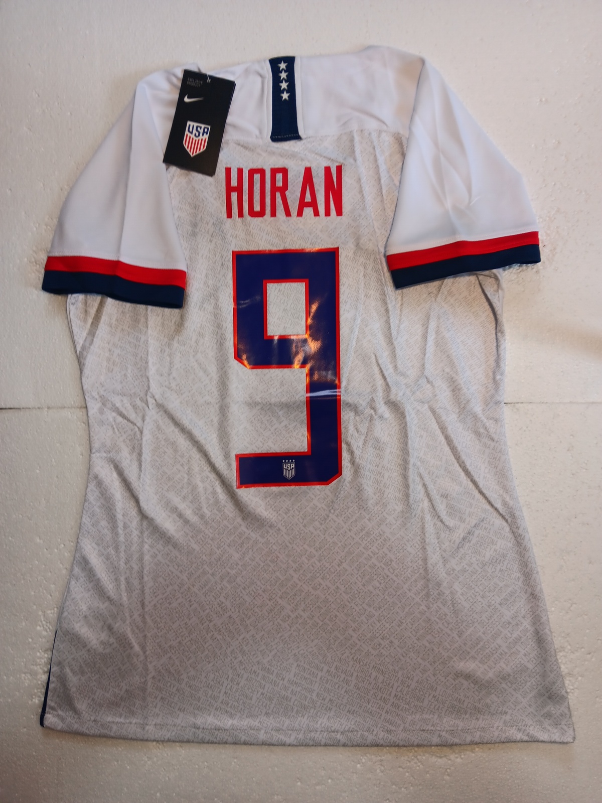 Lindsey Horan USA USWNT 2019 World Cup 4 Star Home Womens Soccer Jersey ...