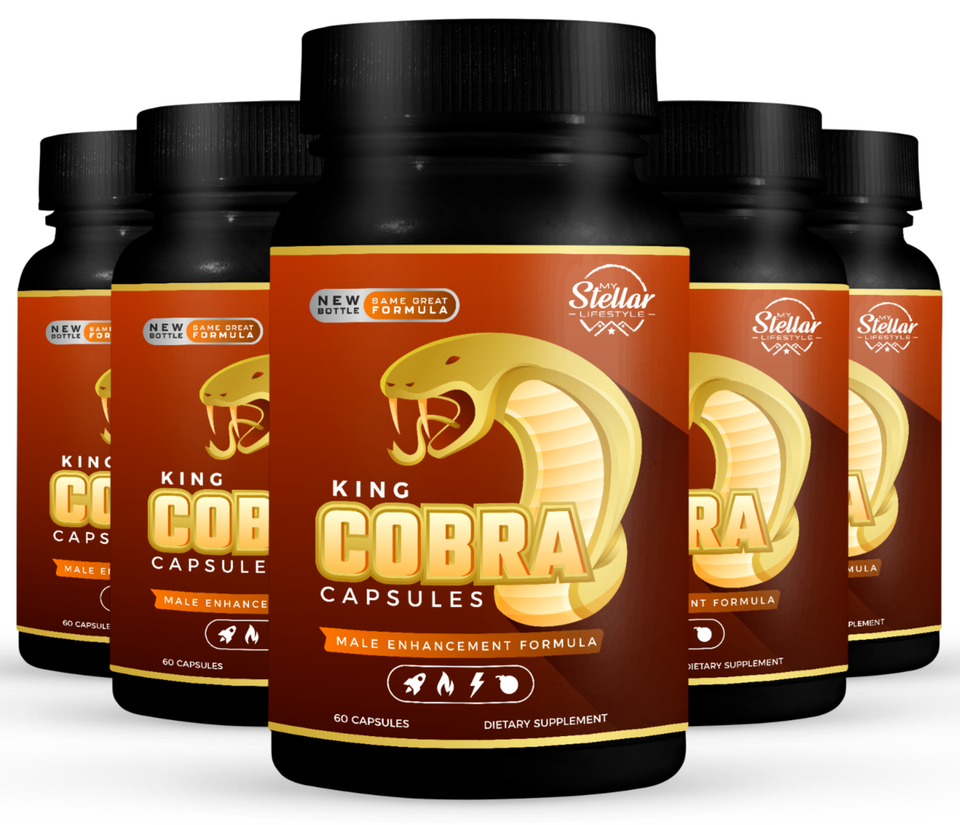 5 Pack King Cobra Capsules for Men-New Improved Formula-60 Capsules x5 ...