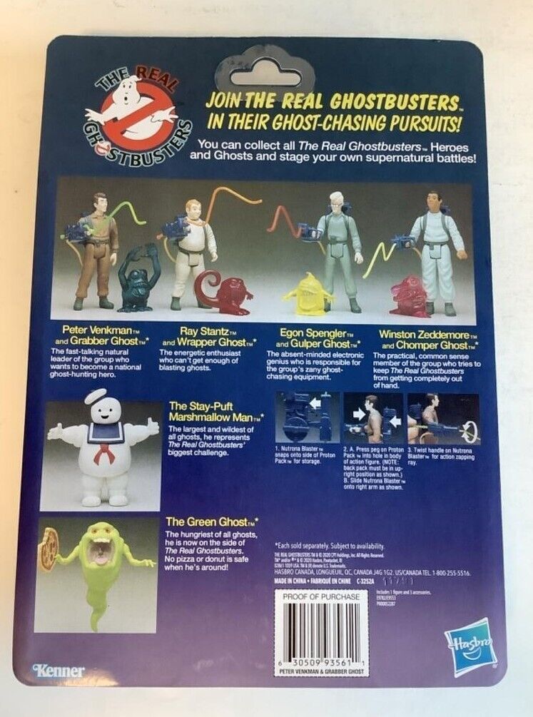 Hasbro E9782 Kenner Classics Real Ghostbusters PETER VENKMAN & GRABBER ...