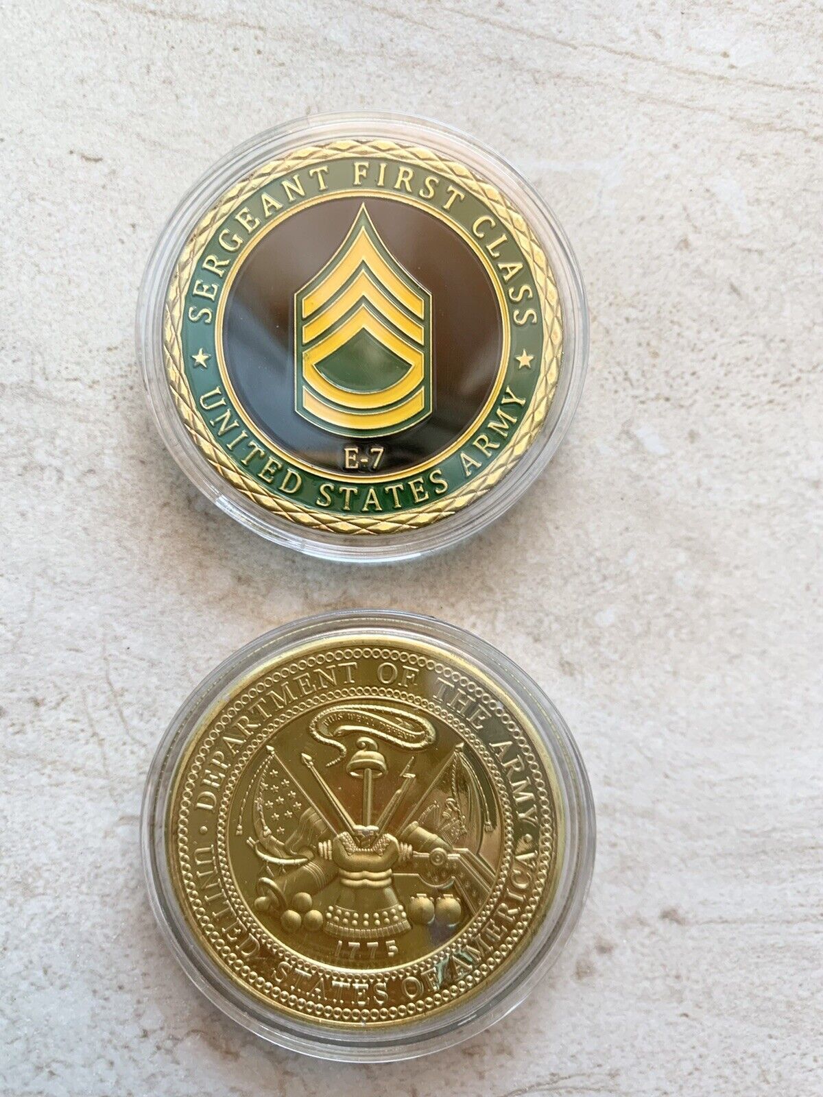 CHALLENGE COIN UNITED STATES ARMY E-7 SFC SERGEANT FIRST CLASS ...