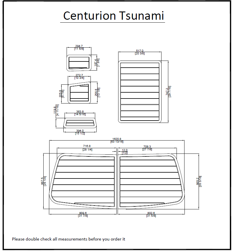 Centurion Tsunami Swim Platform Boat EVA Faux Foam Teak Deck Floor Pad ...