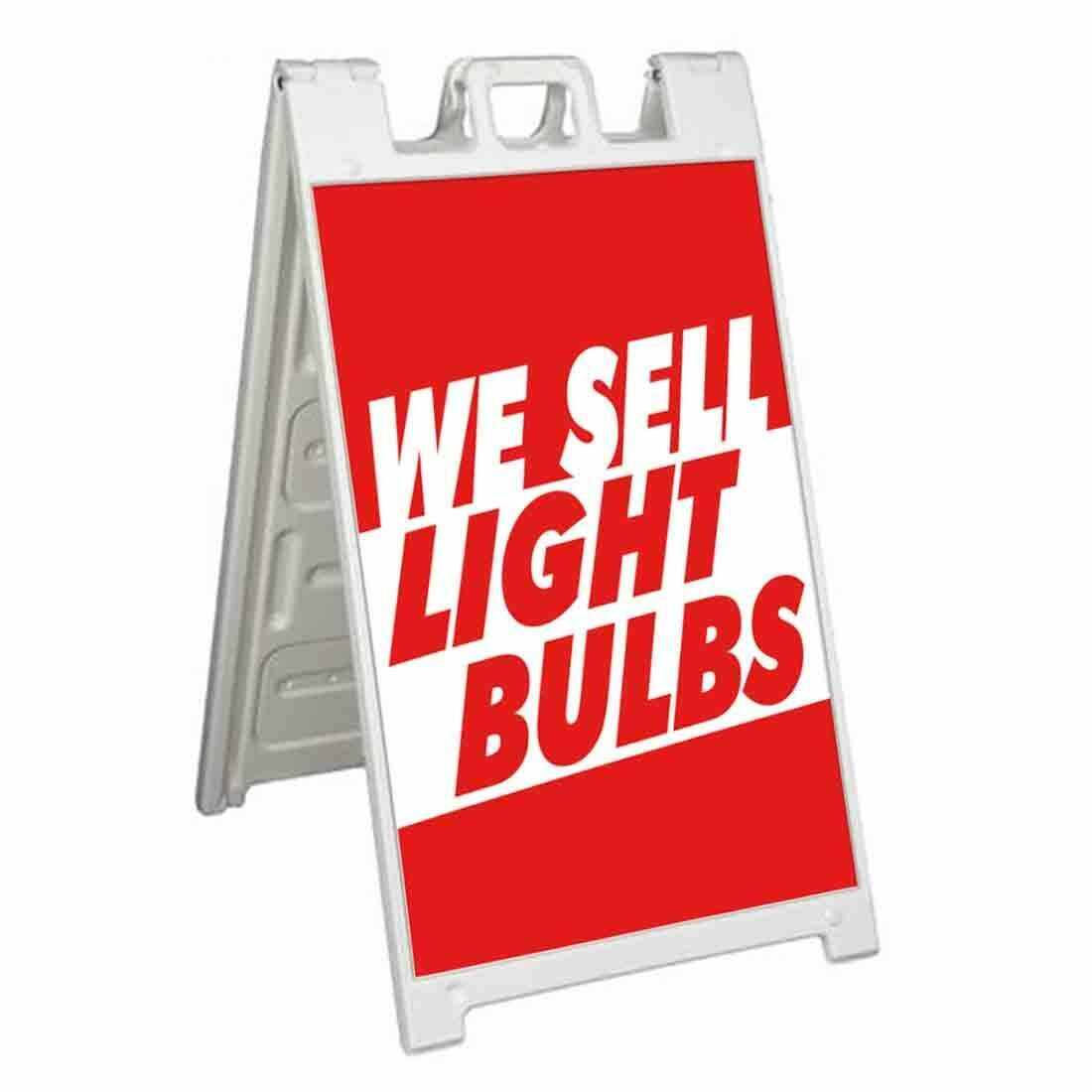WE SELL LIGHT BULBS Signicade 24x36 Aframe Sidewalk Sign Banner Decal ...