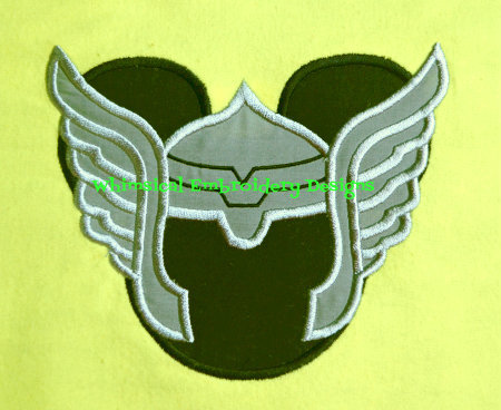 Mickey Thor Applique Machine Embroidery Design - Digital Art