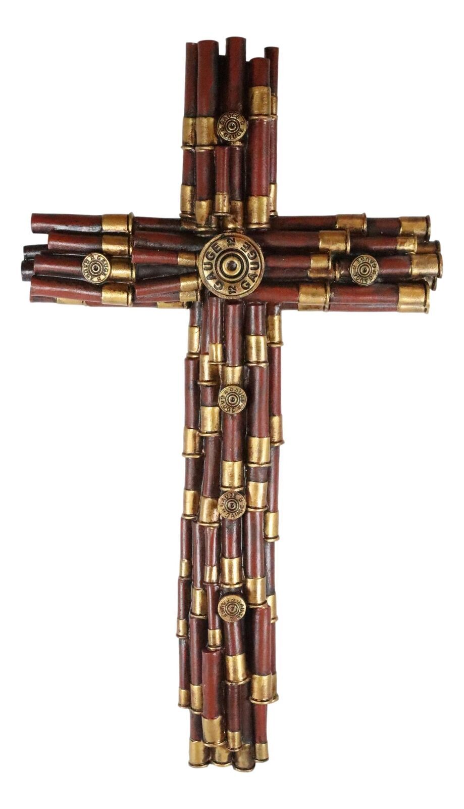 Rustic Western Stacked Red And Gold 12 Gauge Shotgun Bullet Casings ...