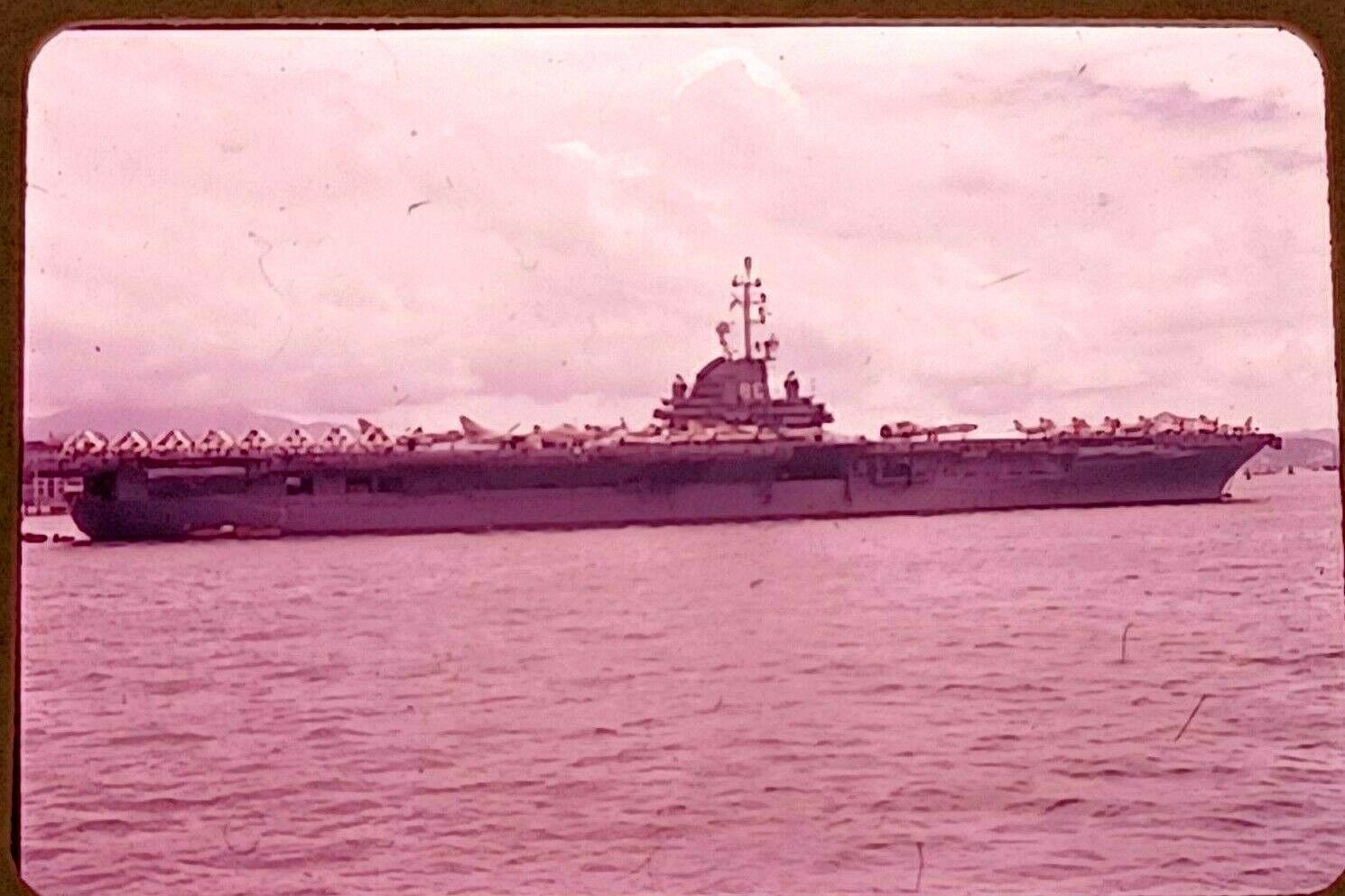 Lot of 7 Orig Slides USS SHANGRI-LA CV-38 USNS Gen Gaffey Subic Bay ...