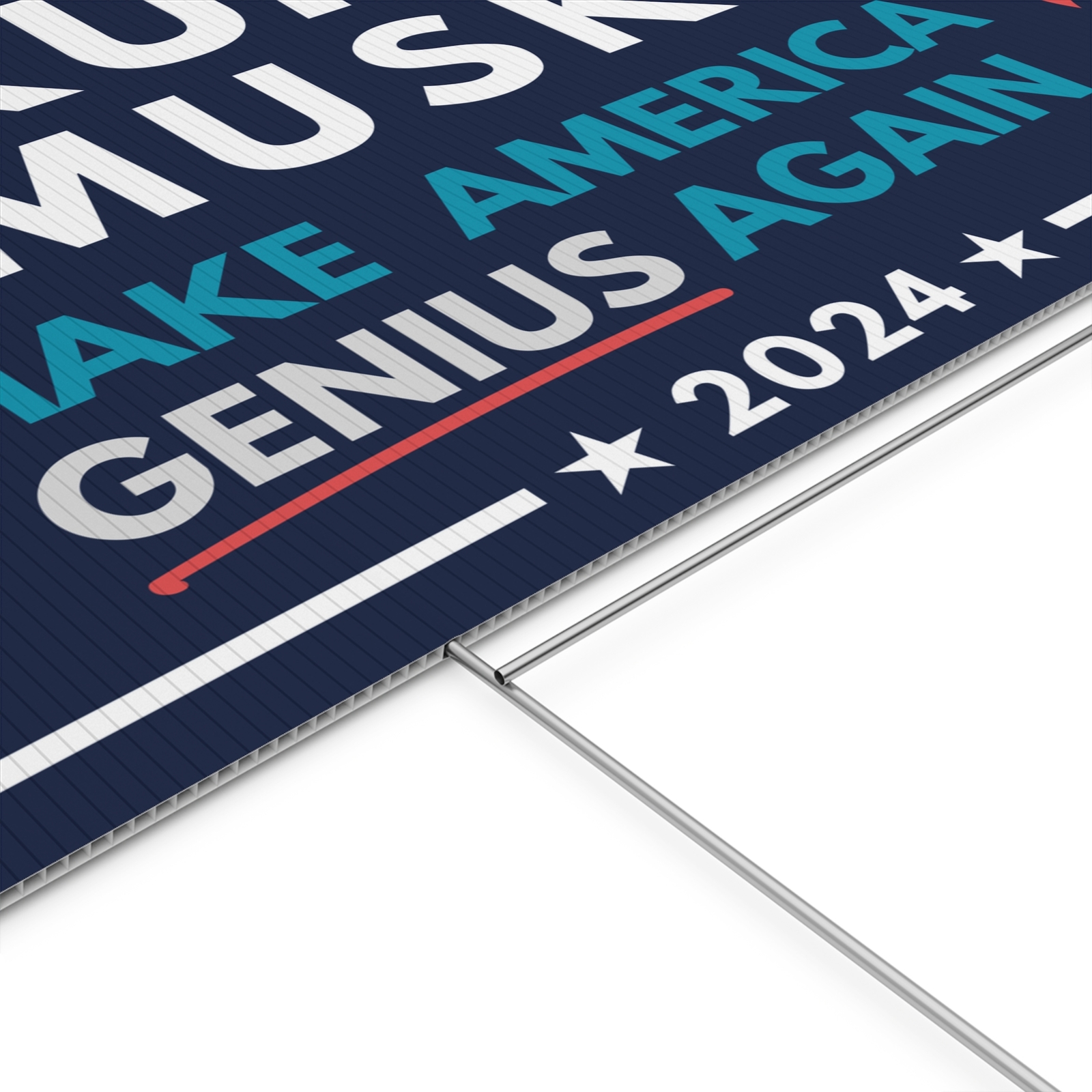 Trump Musk MAGA GENIUS Yard Sign - Trump Sign 2024 Elon Musk with H ...