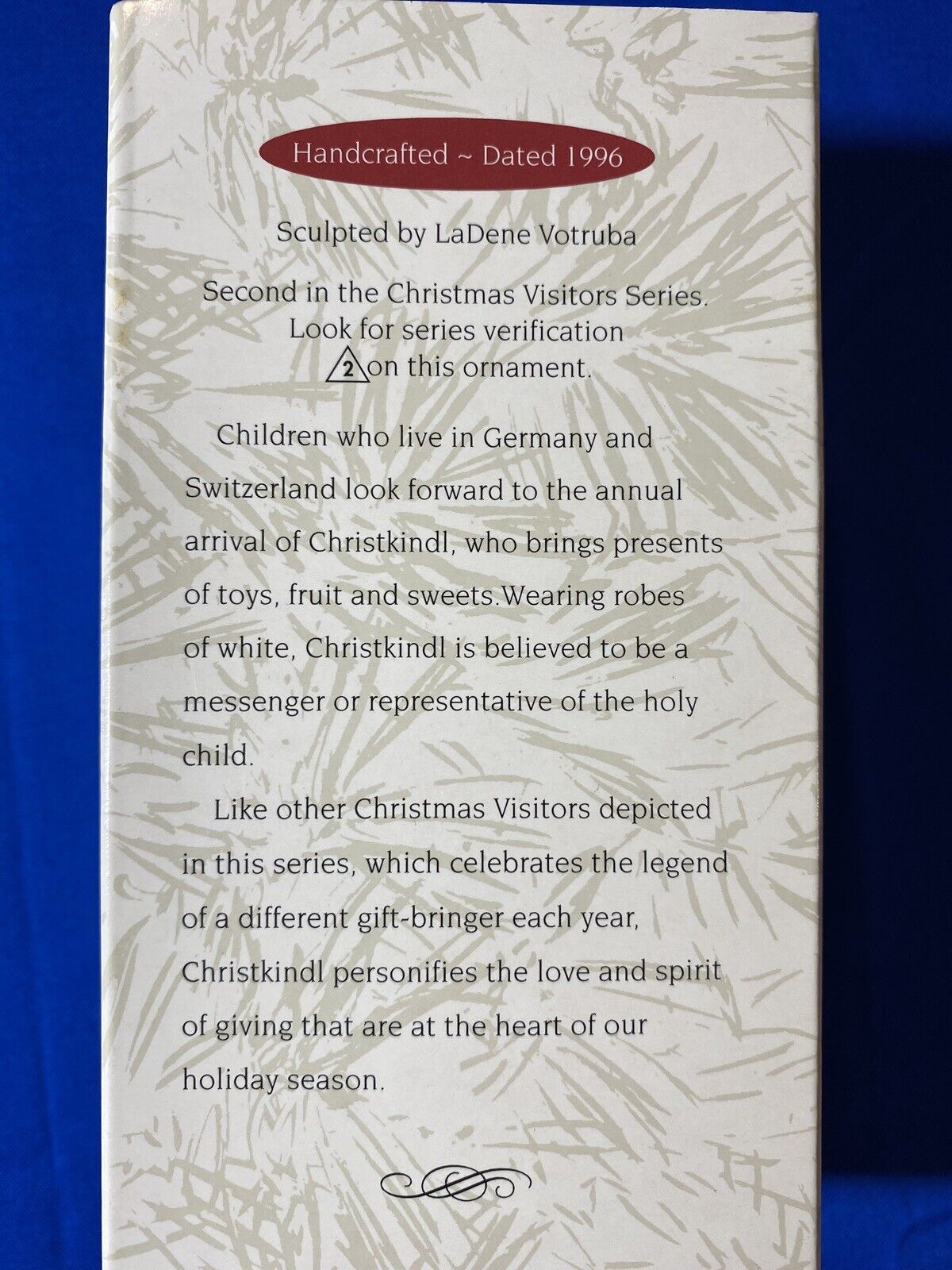 1996 Hallmark Ornament Christkindl Christmas Visitors 2nd in Series NOS ...