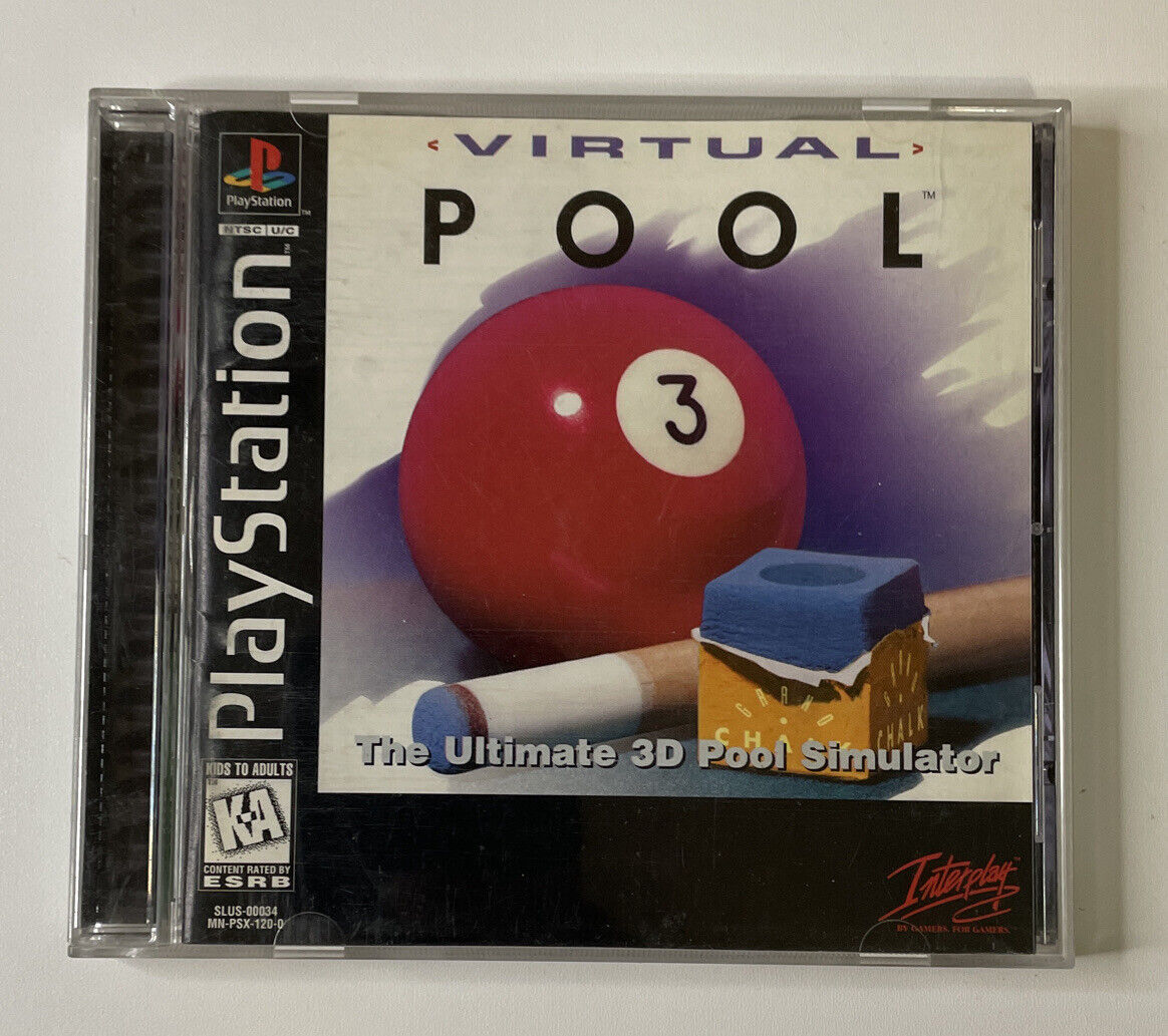 Virtual Pool CIB (Sony PlayStation 1, PS1) Complete - Video Games