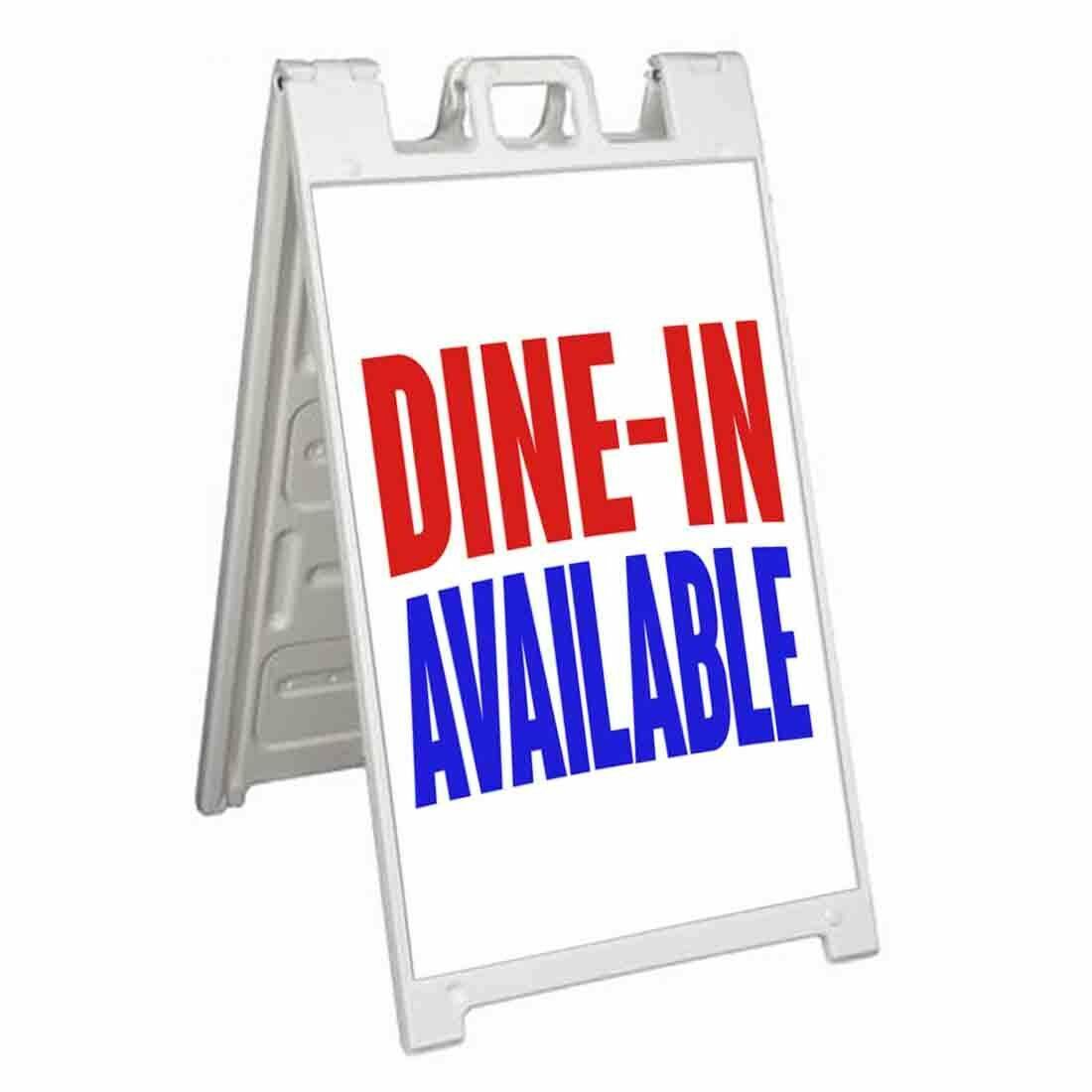 DINE-IN AVAILABLE Signicade 24x36 Aframe Sidewalk Sign Banner Decal ...