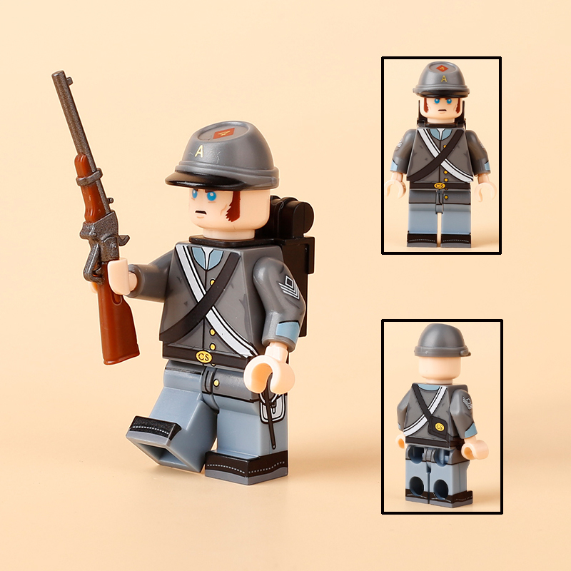 Confederate Soldier American Civil War Minifigures Weapons Accessories ...