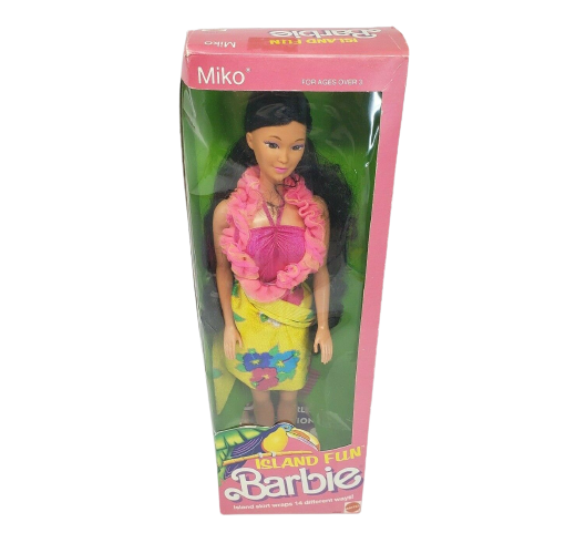 VINTAGE 1987 MATTEL BARBIE ASIAN FRIEND ISLAND FUN MIKO DOLL # 4065 TOY ...