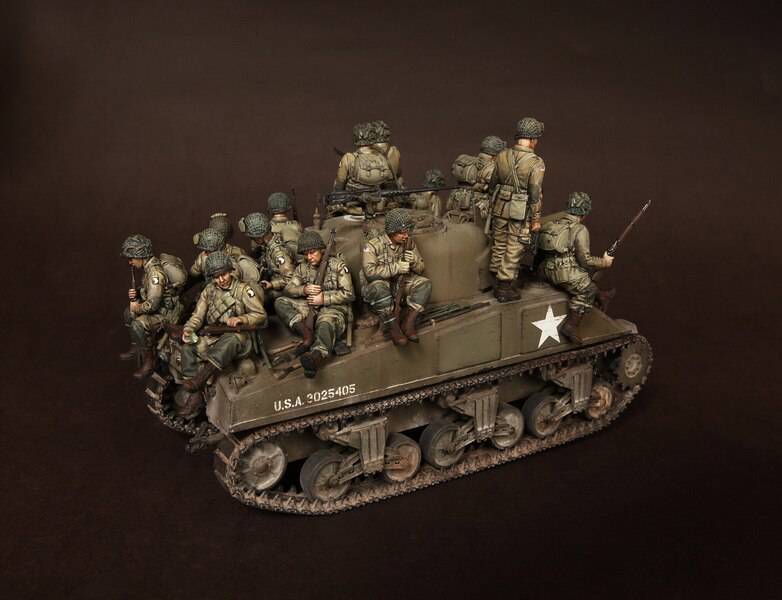 1/35 14pcs Figures Resin Model Kit US Army 101st Airborne Division WW2 ...