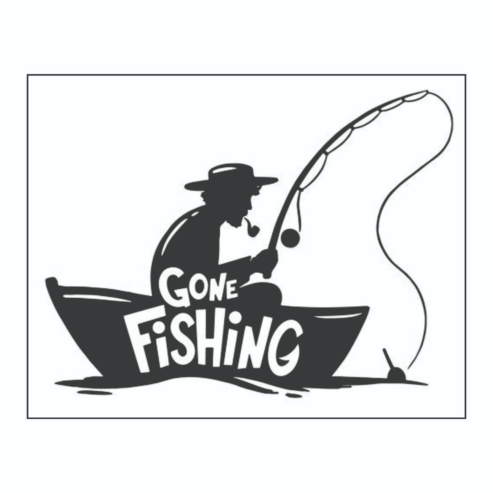 Gone Fishing Sticker, Decal, Bumper Sticker Truck, Fishing, Boat ...