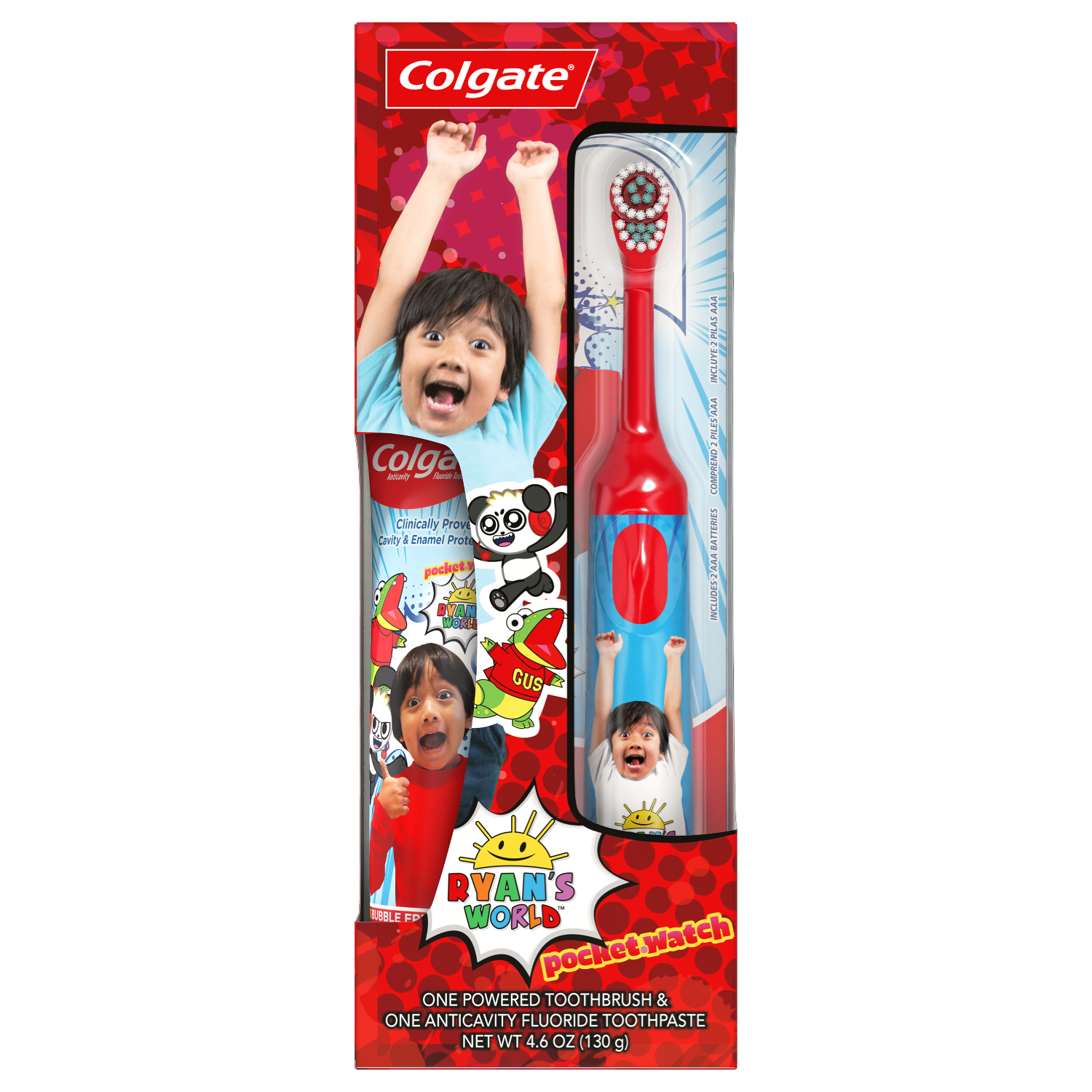 2 Packs Colgate Kids Toothpaste and Battery Powered Toothbrush Set ...