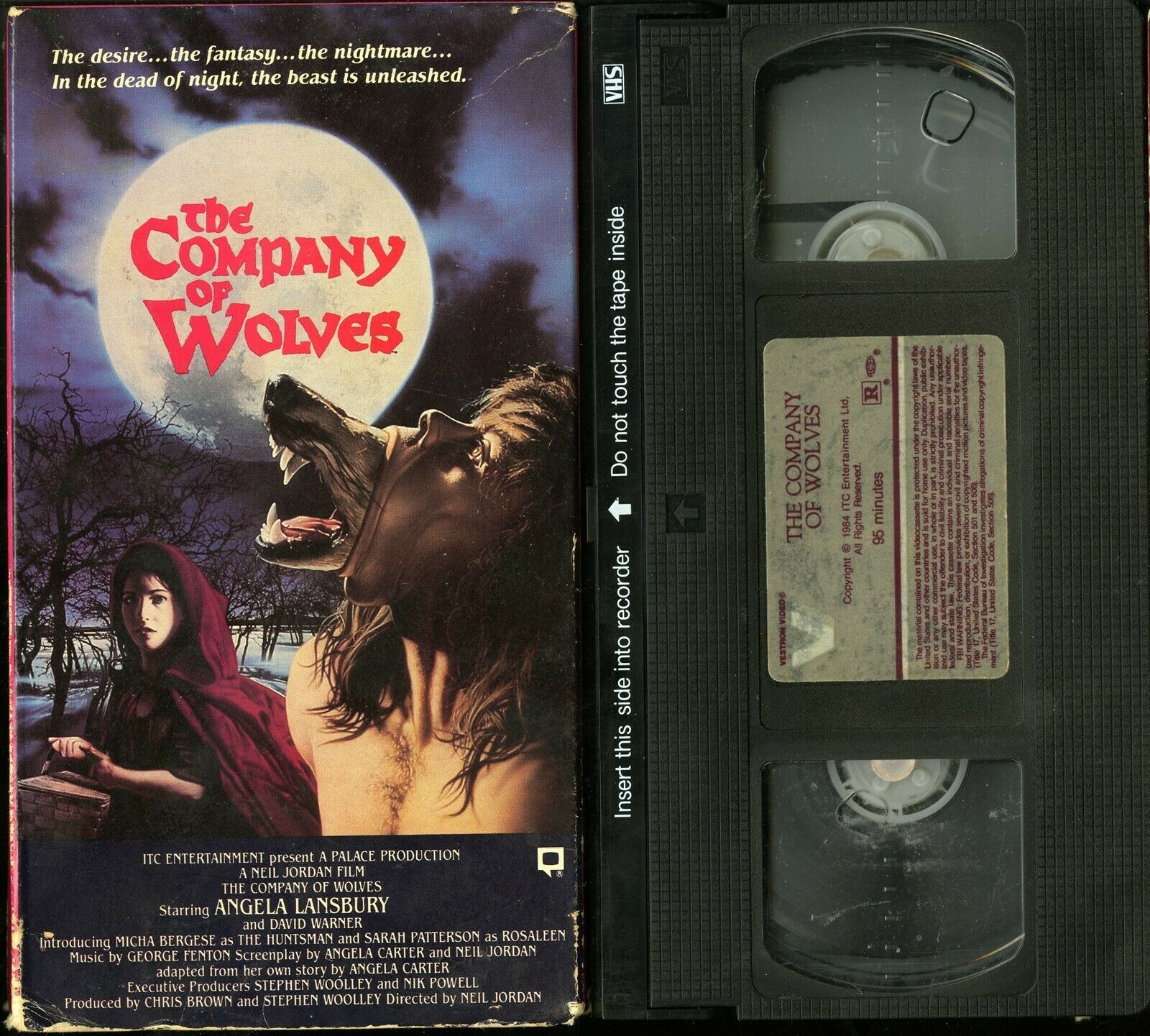COMPANY OF WOLVES VHS SARAH PATTERSON ANGELA LANSBURY VESTRON VIDEO ...