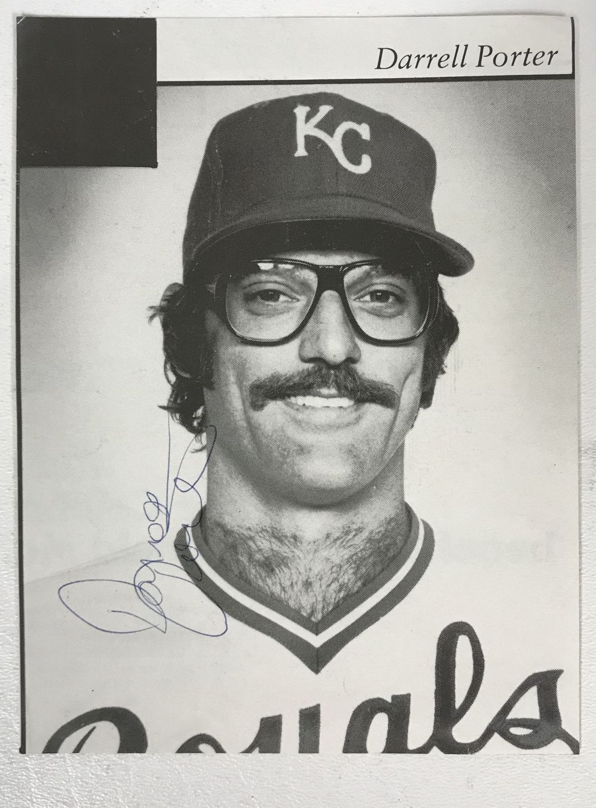 Darrell Porter (d. 2002) Autographed 4x6 Photo - Kansas City Royals ...