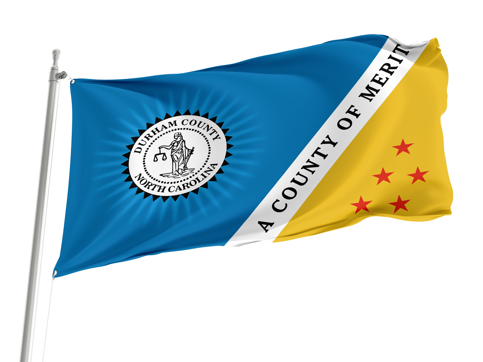 Durham County, North Carolina Flag,Size -3x5Ft / 90x150cm, Garden flags ...