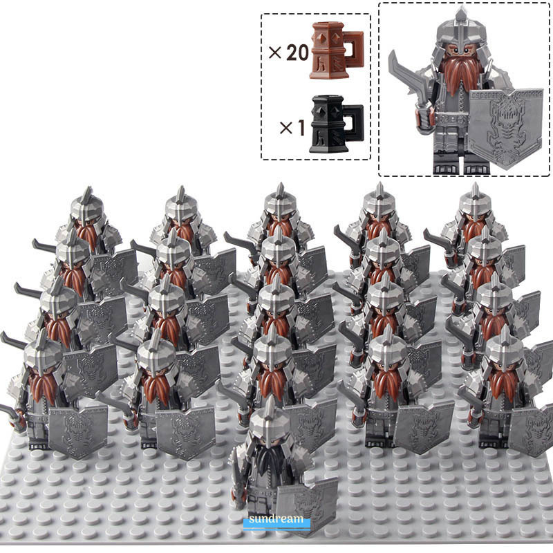 LOTR The Hobbit Dain II Ironfoot's Army Lego Compatible Minifigure ...