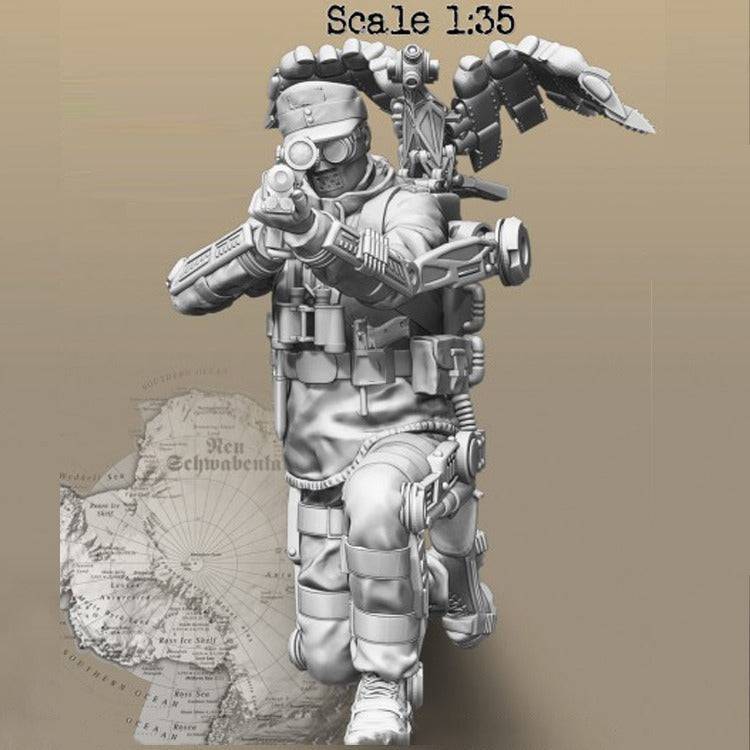 1/35 Resin Steampunk Model Kit German Soldier Exoskeleton Wolfenstein ...