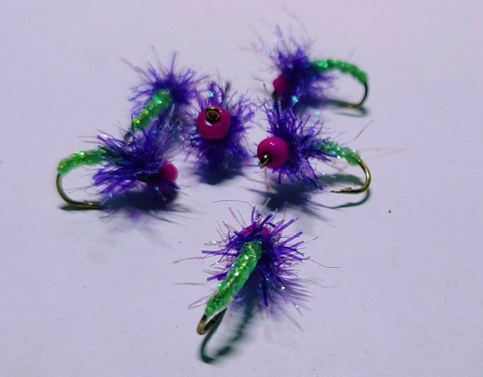 2021/22 Salmon/Steelhead, "" New crystal"" Estaz Sickle Eggs, Sz 6 ...