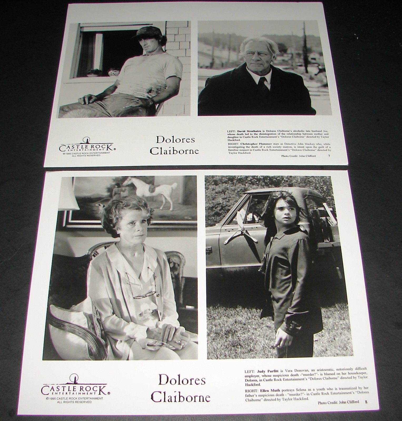 2 1995 DELORES CLAIBORNE Movie Press Photos Judy Parfitt David ...
