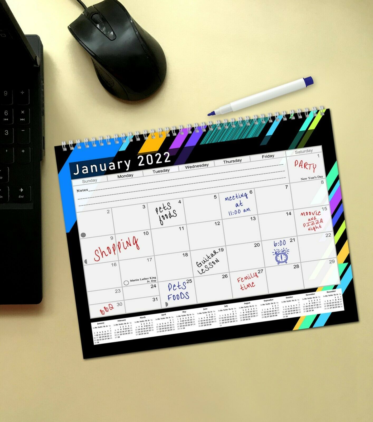 2022 Monthly Desktop/Wall Calendar/Planner - Habit Tracker - (Edition ...