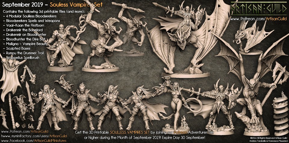 3D Printed Artisan Guild Soulless Bloodseekers Soulless Vampires Set ...