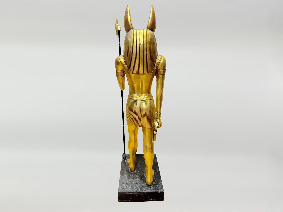 Statue of Anubis. Jackal. Lord Anubis. Museum piece. Pharaonic statue ...