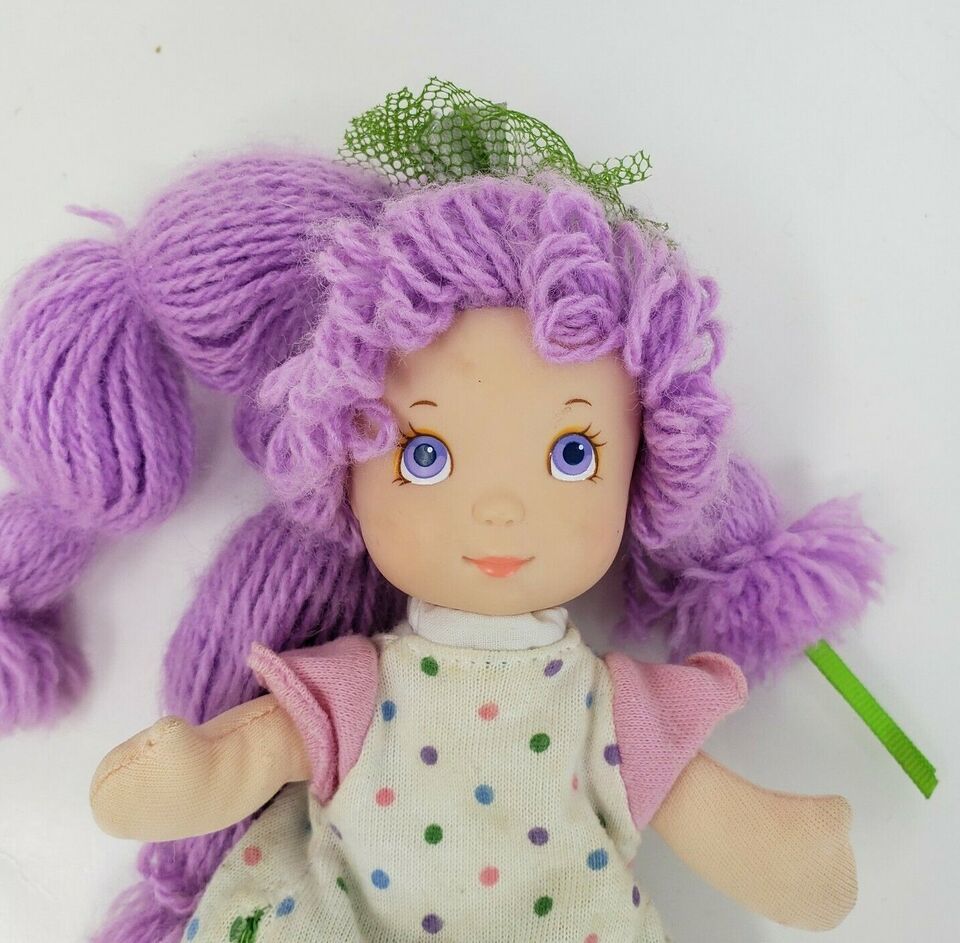 6" VINTAGE 1987 AMTOY LITTLE WISHES DOLL W/ PURPLE HAIR + ORIGINAL ...