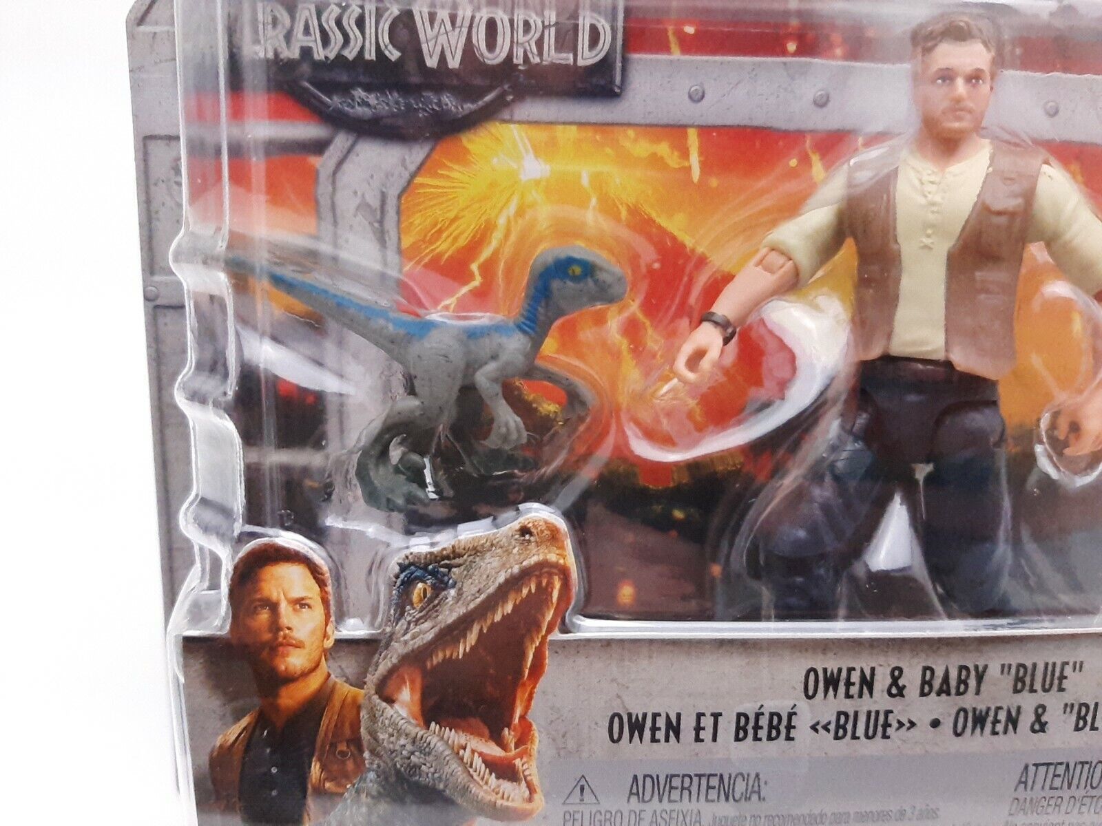 Jurassic World Dino Rivals 3.75" Figure Armored Owen & Adult Blue ...