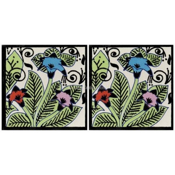 Mexican Talavera Ceramic Tiles Talavera Handcrafted - Hummingbirds ...