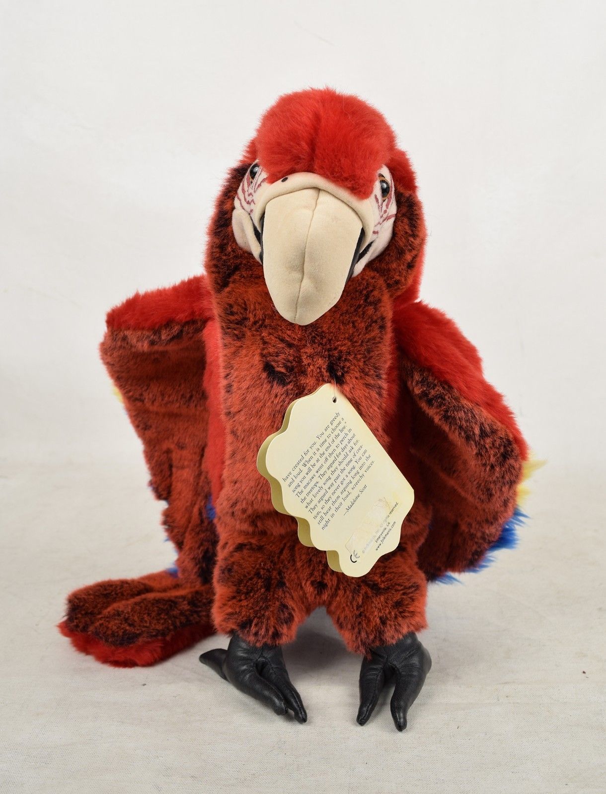 Folkmanis Hand Puppet Scarlet Macaw Parrow 2352 Full Body Push Toy ...