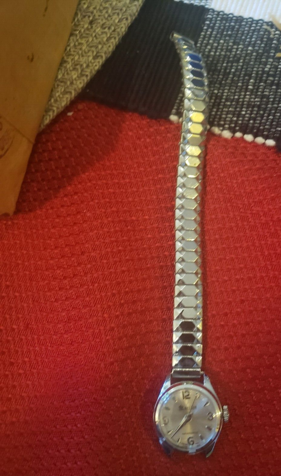 Vintage 1960's 70's Lord Lady Nelson Ladies Silver Watch & Expansion ...