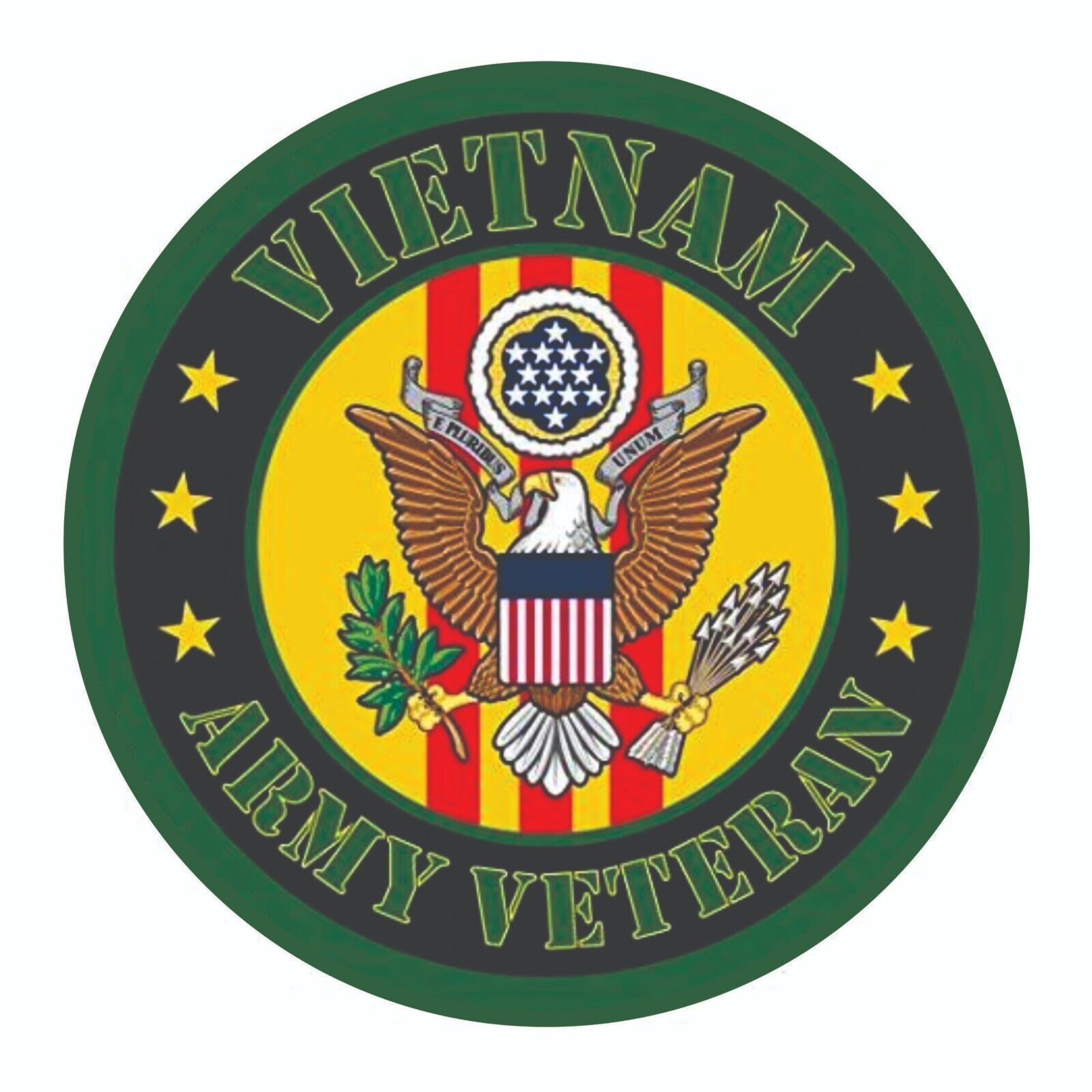 Vietnam US Army Veteran Sticker - Military Bumper Sticker / Decal ...