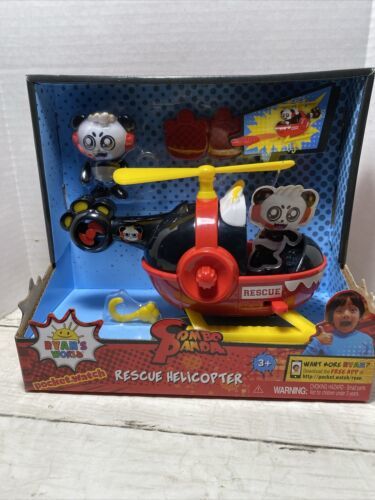 Rescue Ryan's World Helicopter with Combo Panda Figure 6" Feature ...