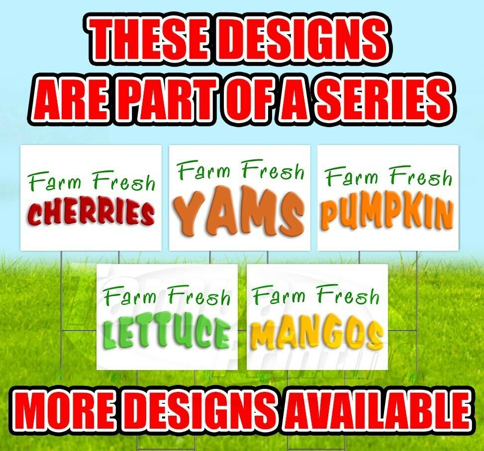 FARM FRESH LETTUCE 18x24 Yard Sign Corrugated Plastic Bandit Lawn USA ...