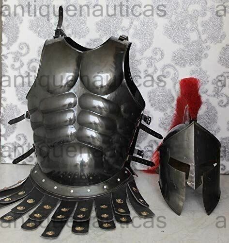 Medieval MUSCLES JACKET With Spartan Helmet Armor Costume Chest Armor ...