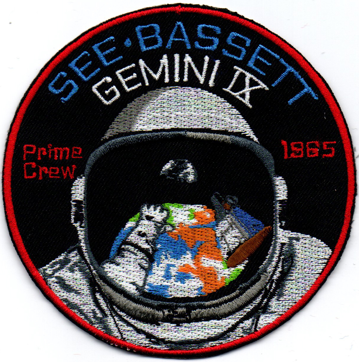 Human Space Flights Gemini IX 9 See-Bassett Commemorative Badge Iron On Patch - Patches