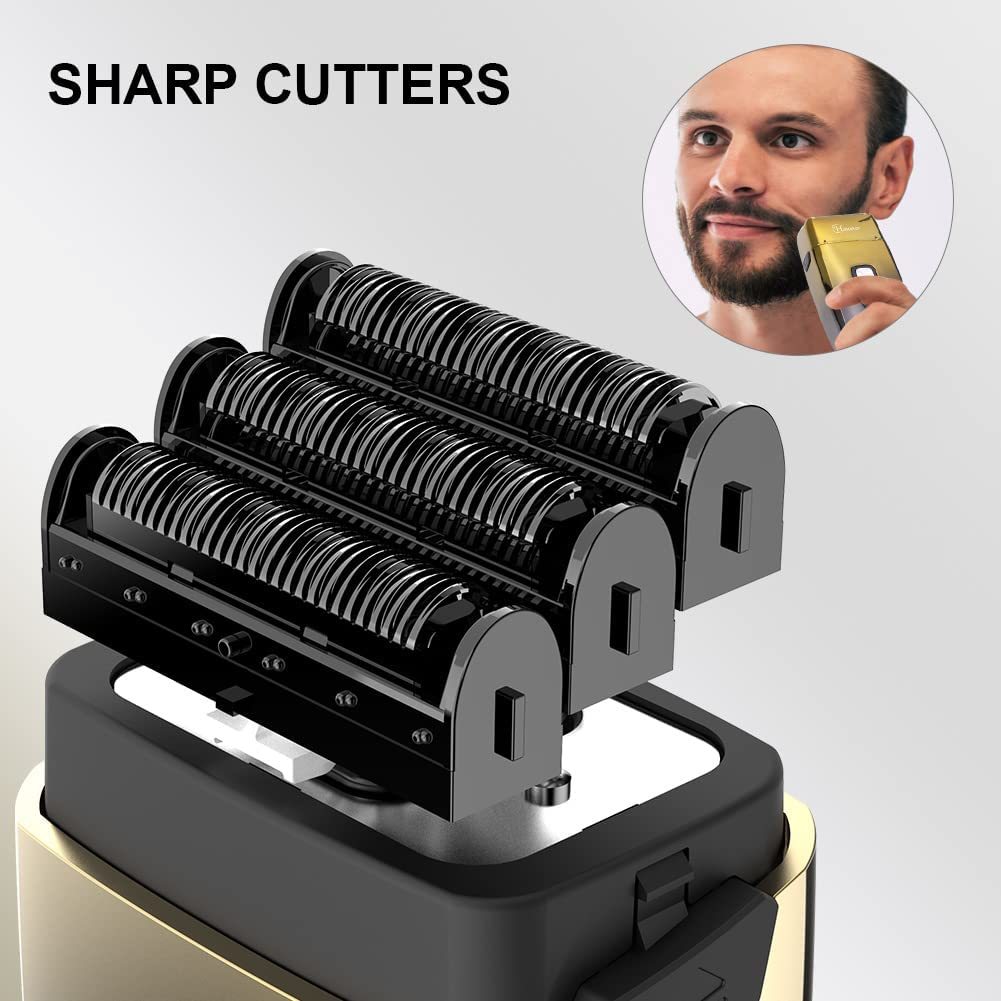 Hatteker Triple Blades Foil Shaver Electric Shaver Razor for Men Close ...