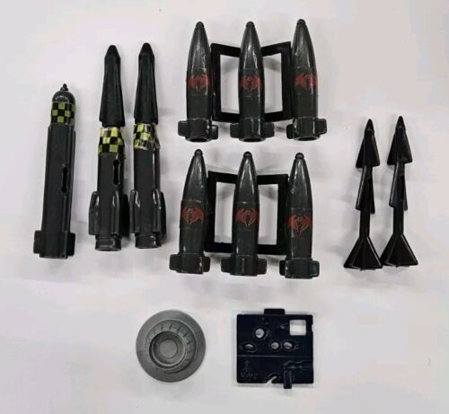 Gi Joe ARAH 1984 Cobra Rattler Plane PARTS - BOMBS, MISSILES FUSELAGE ...