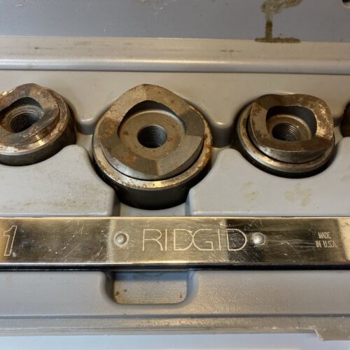 RIDGID R739BB Ball Bearing Knockout Punch Set With Wrench In Case 1/2 ...