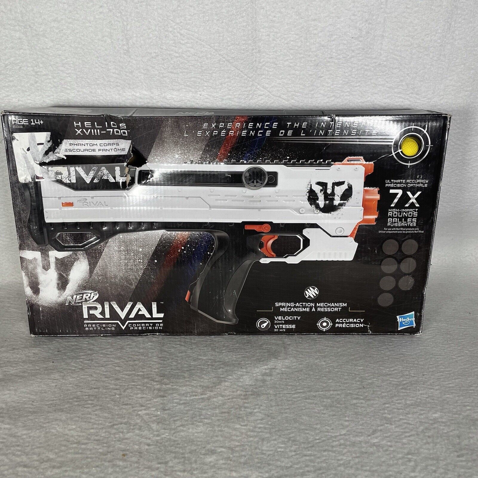 Nerf E0003 Rival Phantom Corps Helios XVIII-700 Box Damage - Dart Guns ...
