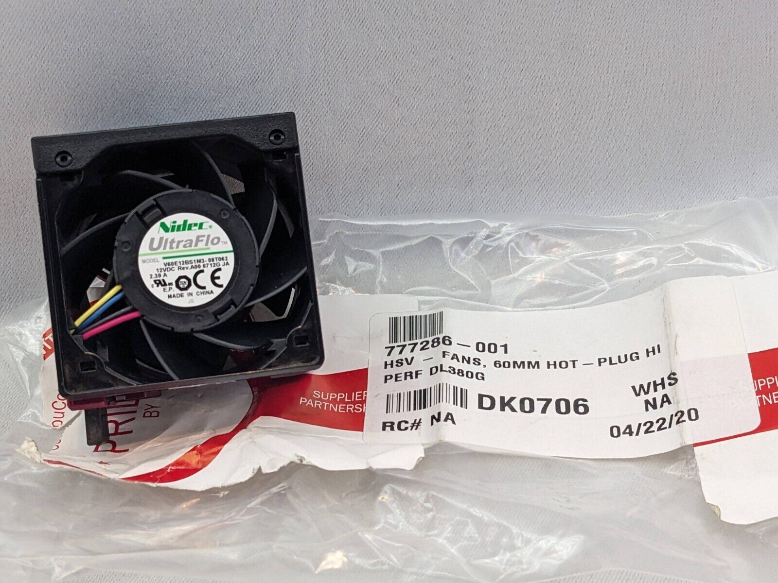 New Nidec UltraFlo V60E12BS1B5-07A016 60MM Server Cooling Fan 12V DC (N ...
