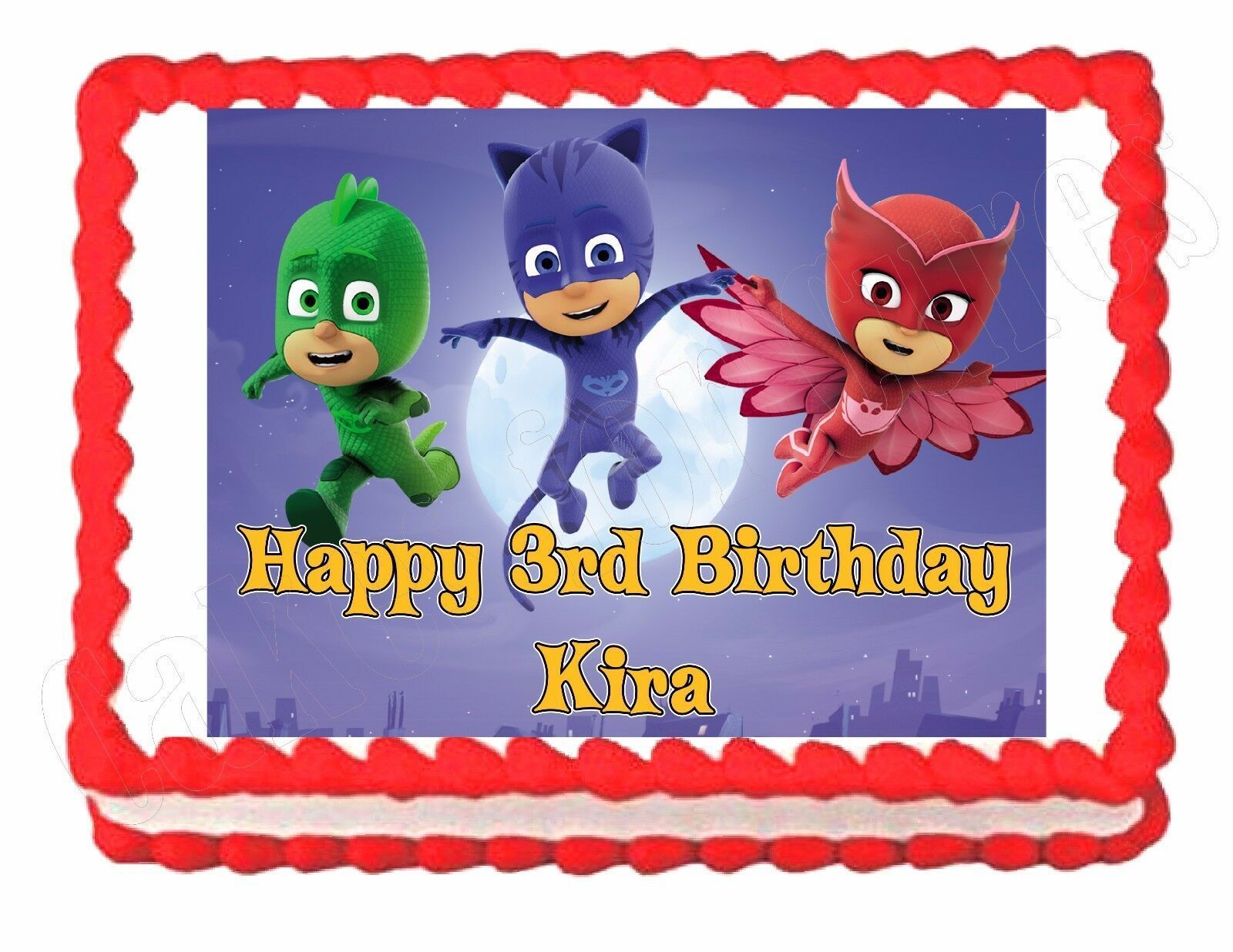 PJ Masks Edible Cake Image Cake Topper and 50 similar items