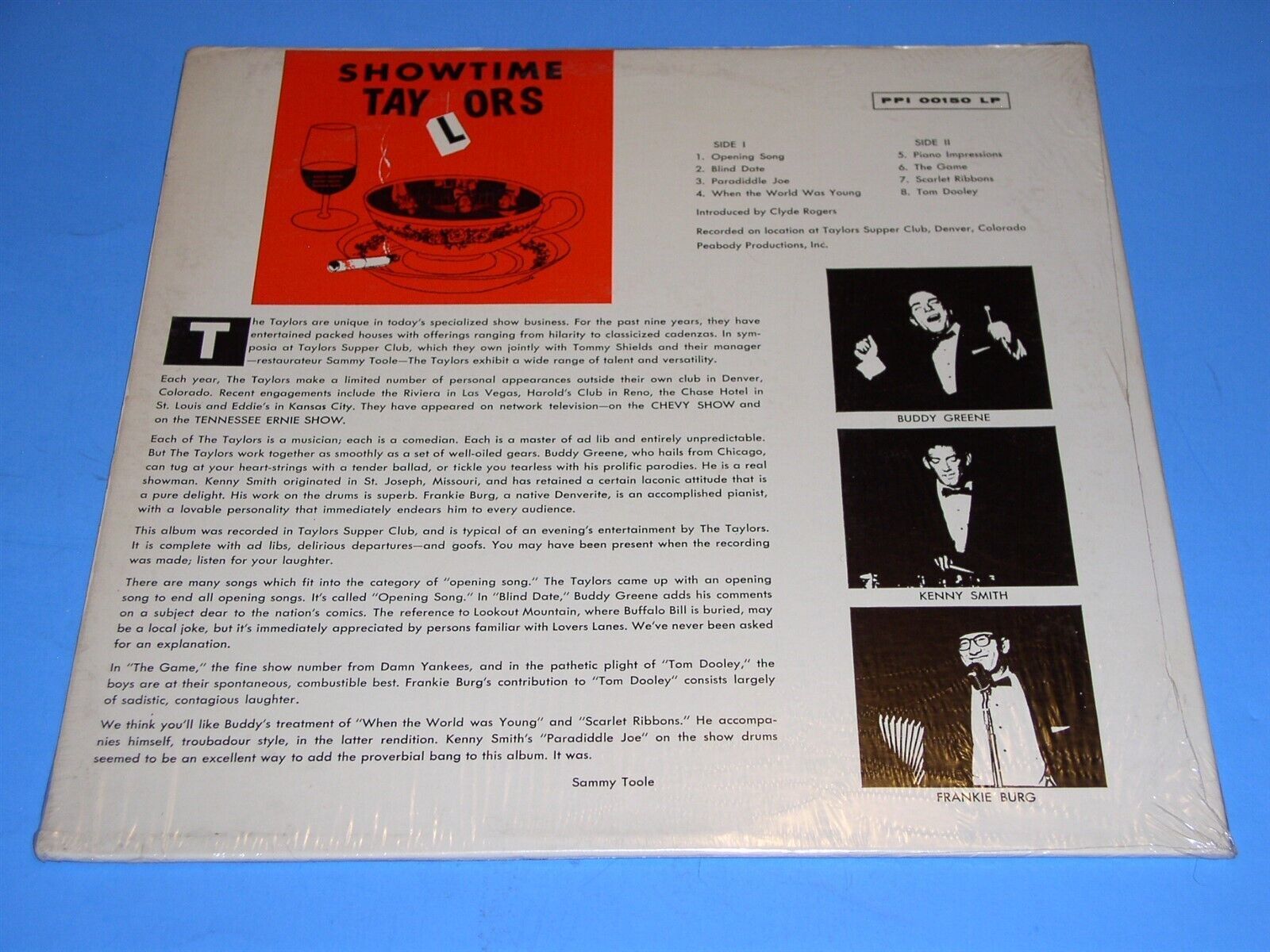 The Taylors Showtime Taylors Record Album Vinyl LP PPI Label Shrink ...