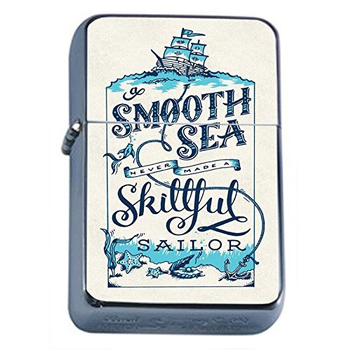 Smooth Sea Skillful Sailor Flip Top Oil Lighter Em1 Smoking Cigarette ...
