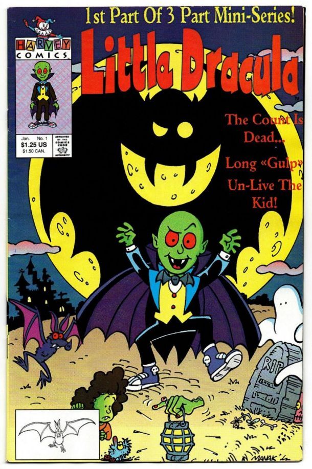 Little Dracula #1 (1992) *Harvey Comics / Cover Art By Dave Manak ...