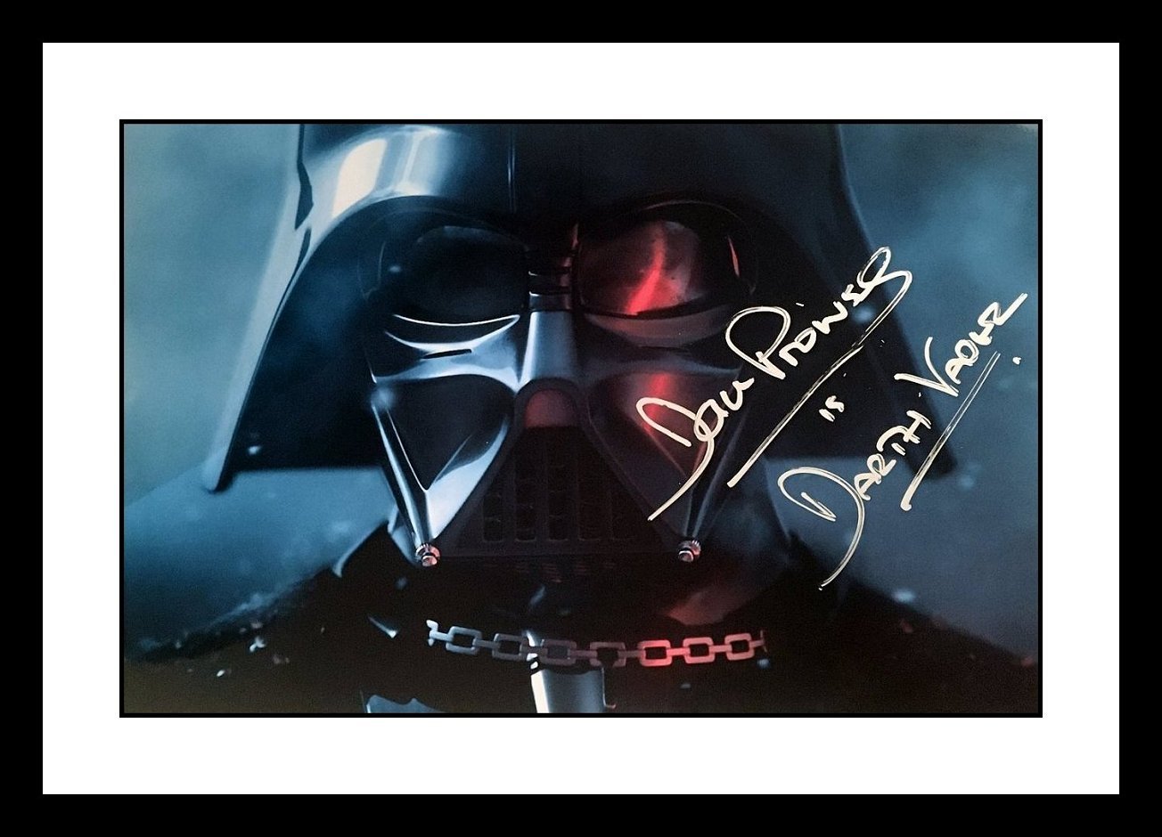 ULTRA COOL - STAR WARS - DARTH VADER - AUTHENTIC HAND SIGNED AUTOGRAPH ...